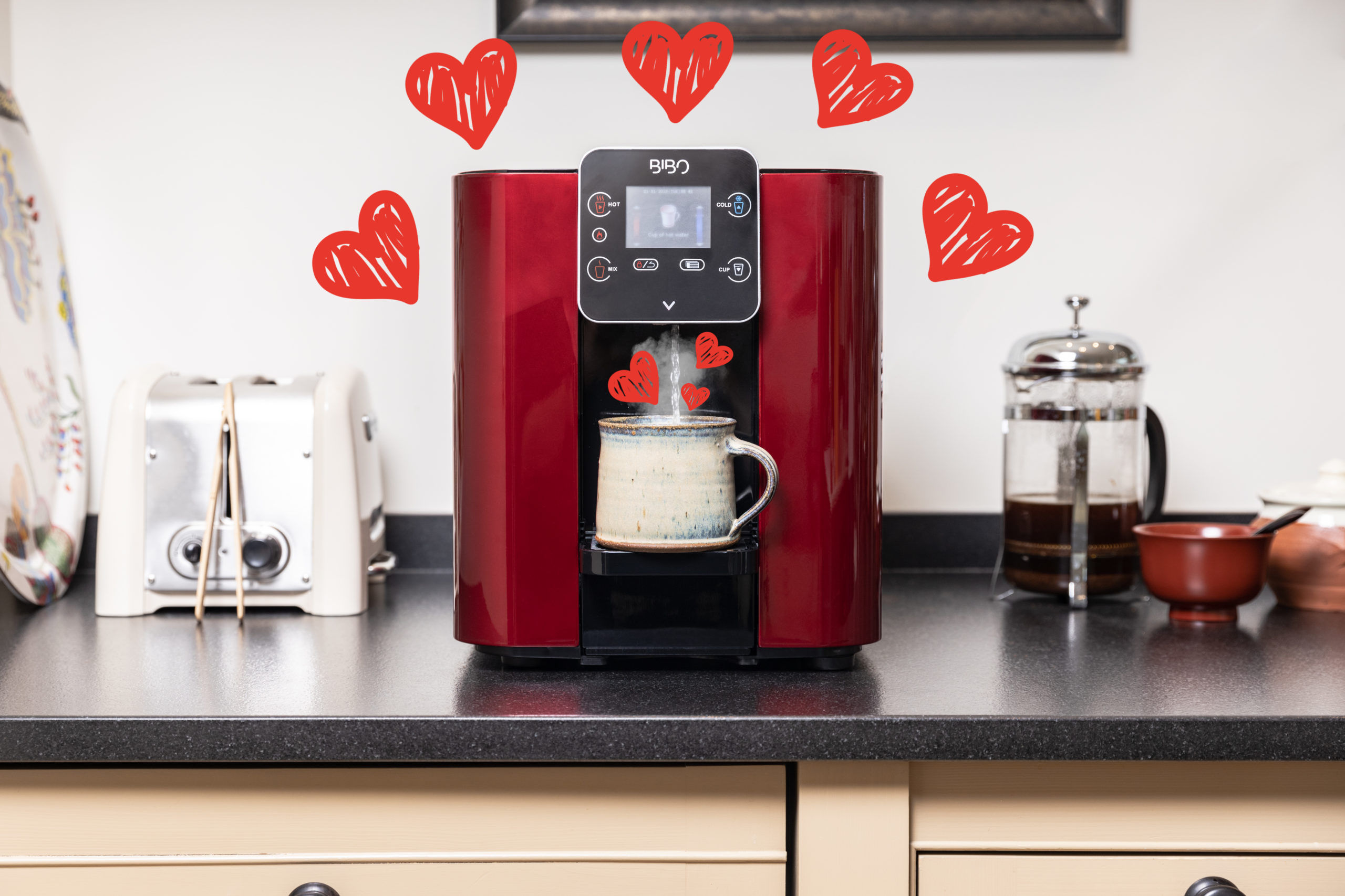 BIBO: Instant Hot/Cold Water Dispenser & Filtered Water Machine - BIBO